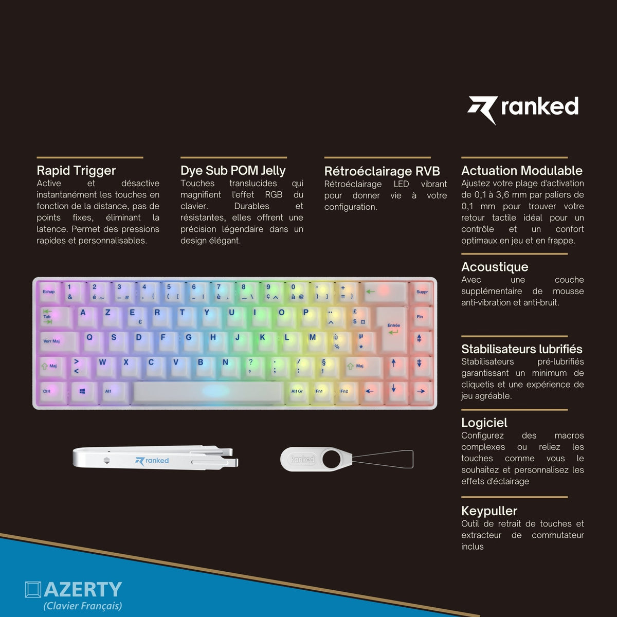Master m65 HE Mechanical Gaming Keyboard - POM Limited Edition - [ISO ...